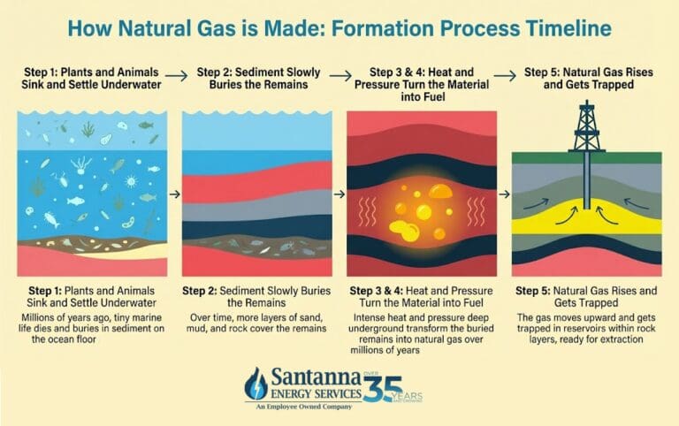 How Is Natural Gas Made? And How Does It Get to Your House
